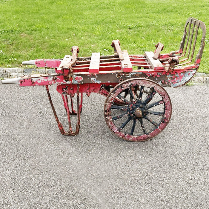 A Victorian Smithfields market timber and steel hand-barrow - LASSCO ...